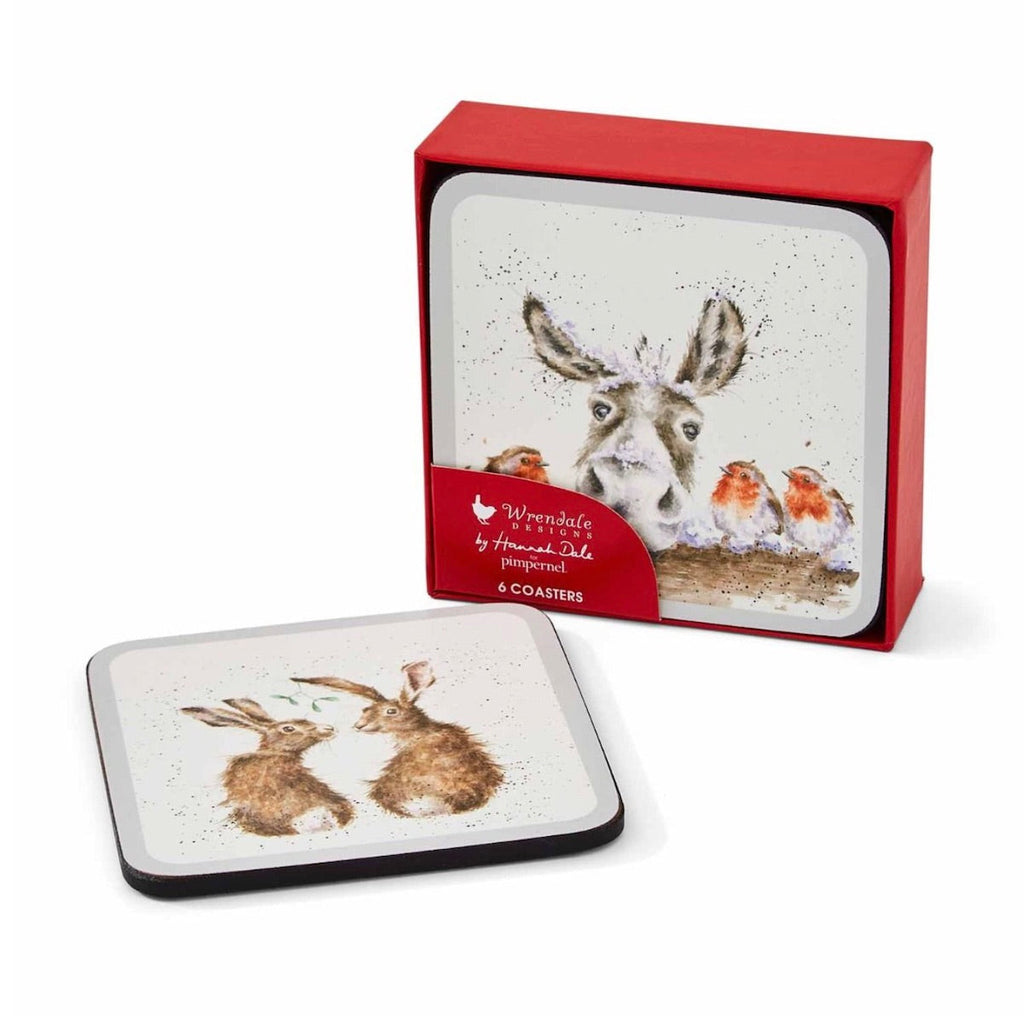 Pimpernel for Royal Worcester Wrendale Designs Christmas Coaster, Set ...